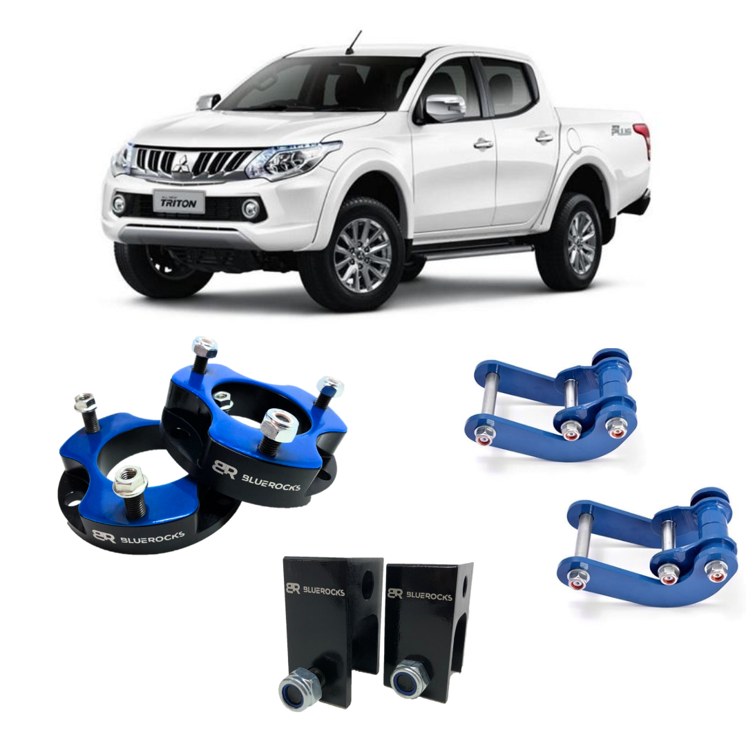 KIT LIFT MITSUBISHI L200 2001 A 2016 – 2 POLEGADAS COM JUMELO – Blue Rocks